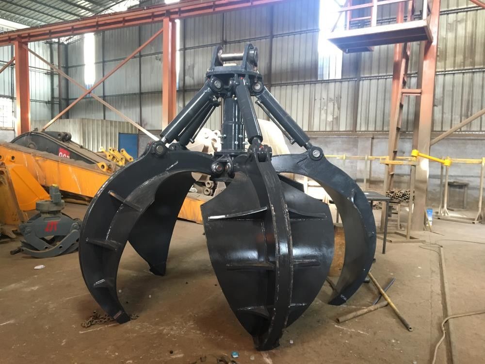HT-G10 MATERIAL Orange Peel Grapple Hand-wearing Hydraulic Scrap Grab ...