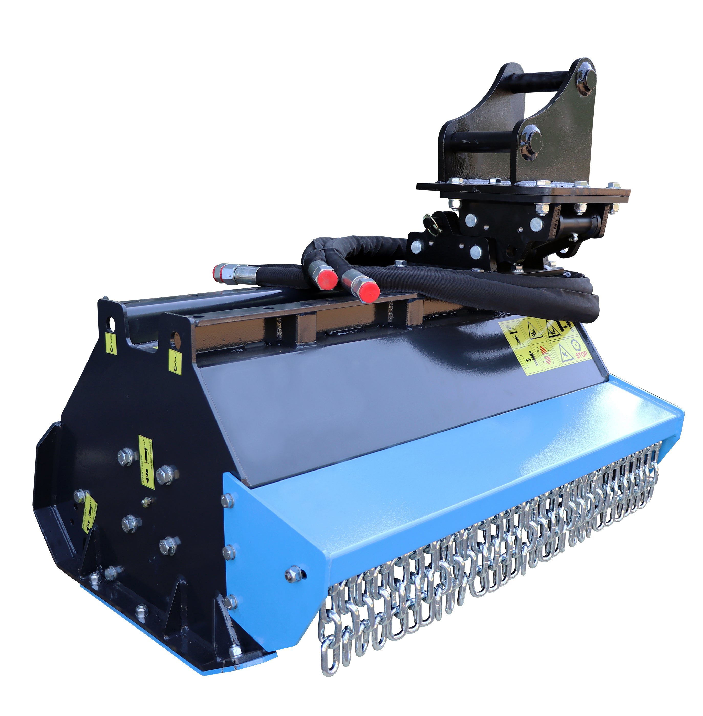Certified Q355B Excavator Flail Mower 2000mm Cutting Machine in Orange ...