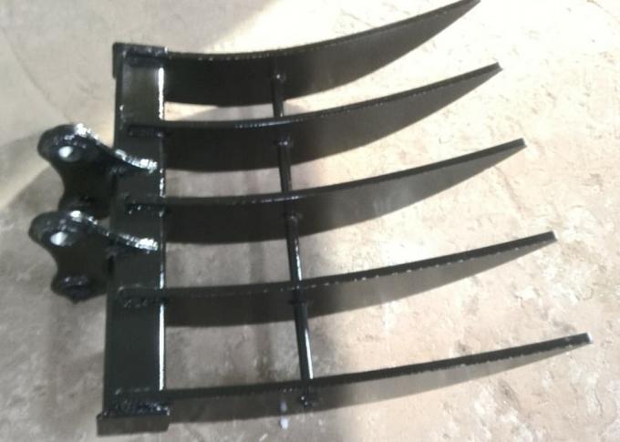 Mini Excavator Brush Rake 4ft Width 8 Teeth Kubota Landscape Rake